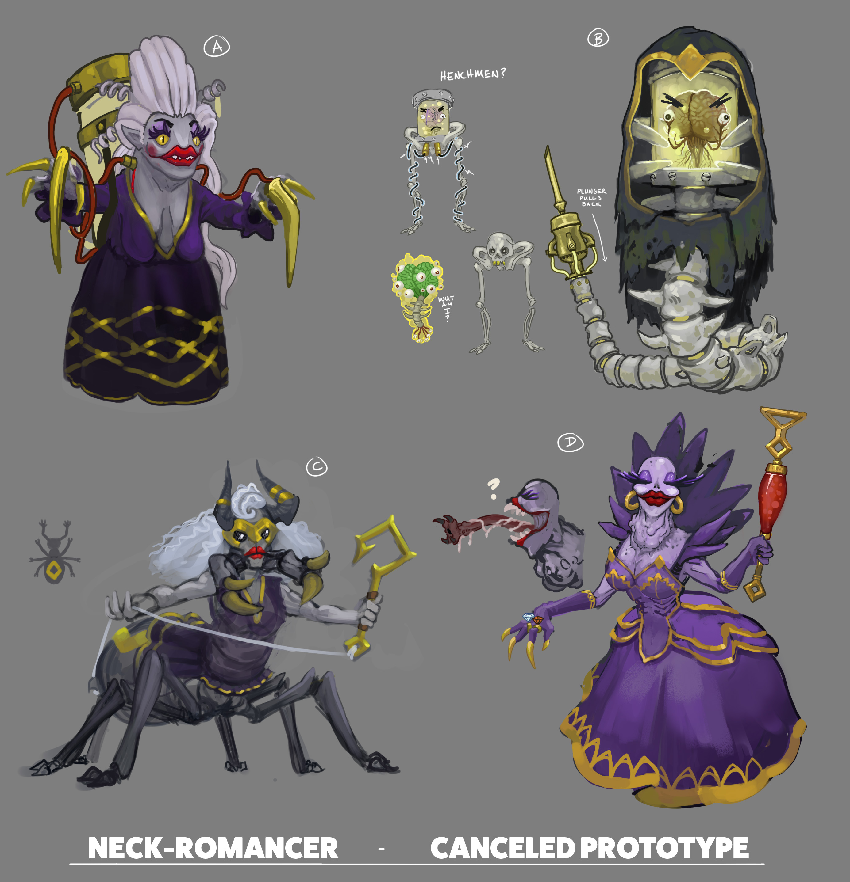 Canceled Prototype Boss: Neck-Romancer | ART OF BROCK BROWN